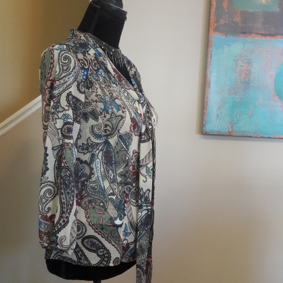 new directions | Tops | New Directions Paisley Printcamiblouse Set Nwot ...
